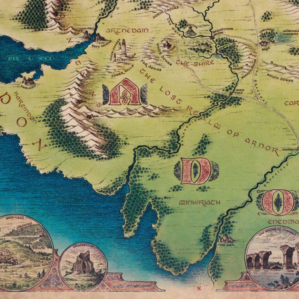 The One Ring: Map of Eriador Jigsaw Puzzle - THAMES & KOSMOS